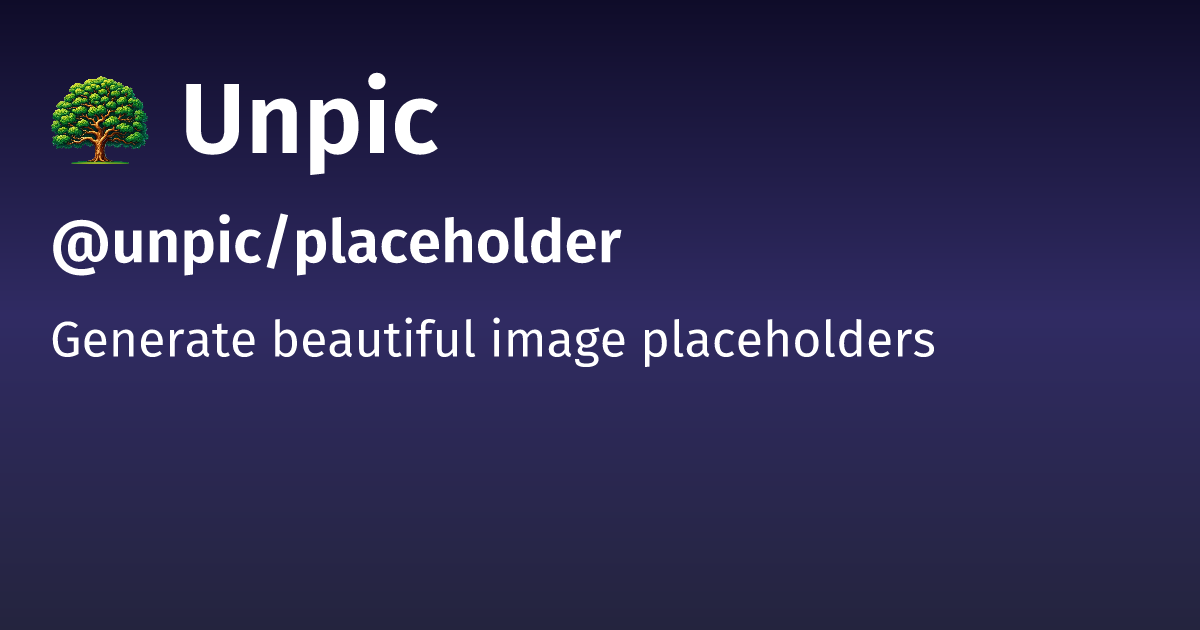 @unpic/placeholder – Unpic